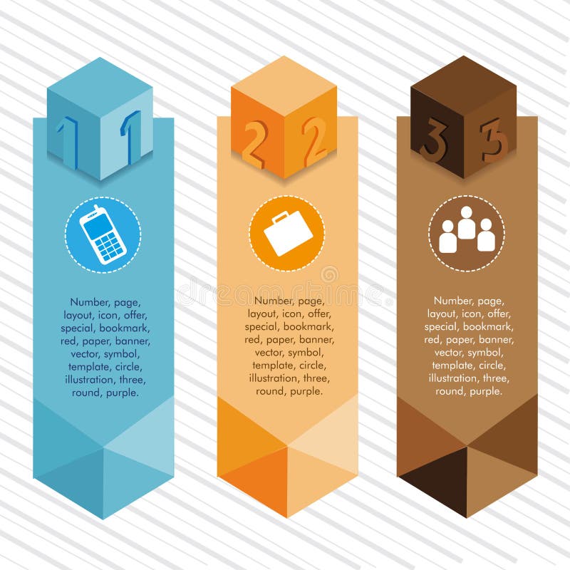 Info Graphics Banners With Numbers And Letters. Stock Vector ...