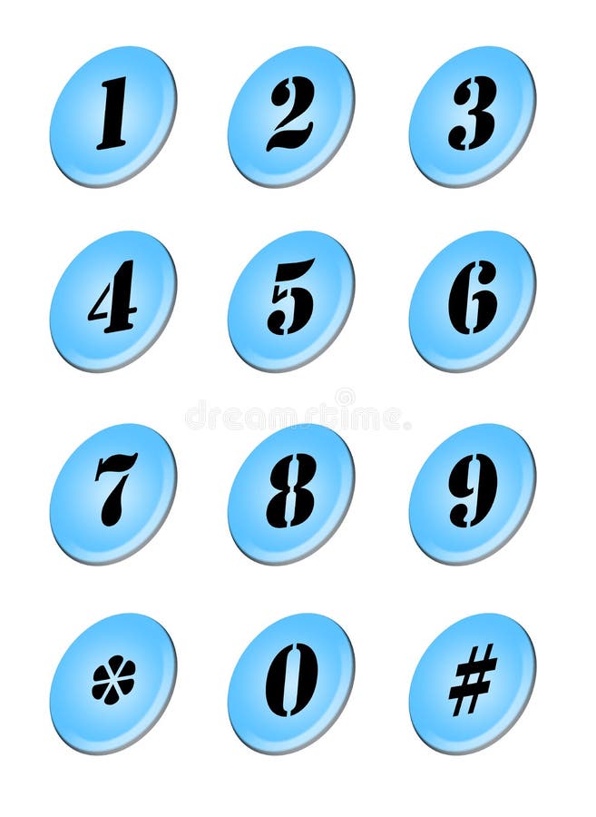 Numbers buttons stock vector. Illustration of calls, icons - 10603220