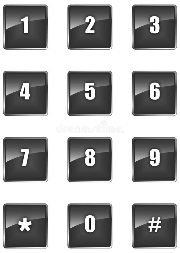 Numbers buttons stock vector. Illustration of gloss, chat - 11804366