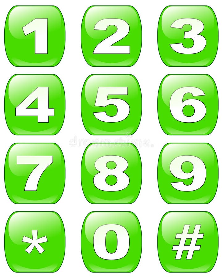 Numbers buttons stock illustration. Illustration of phone - 13709662