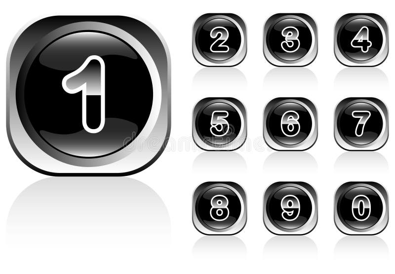 Numbers buttons stock illustration. Illustration of insignia - 4887437