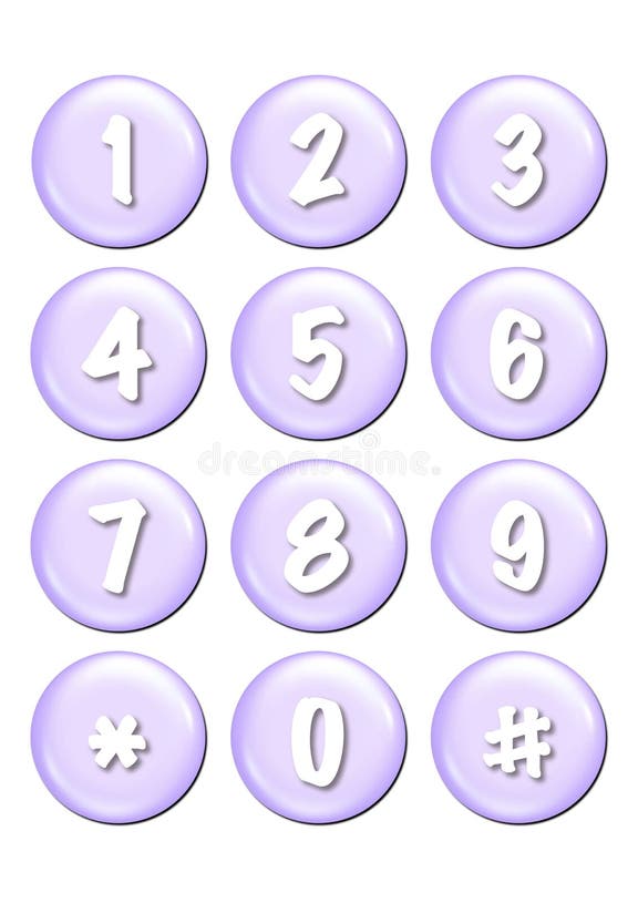 Numbers buttons stock illustration. Illustration of four - 4887250