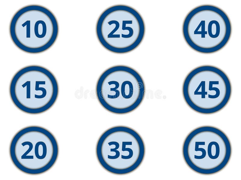 Numbers in Circle. Paper Circles with Shadow. Vector Illustration Stock ...