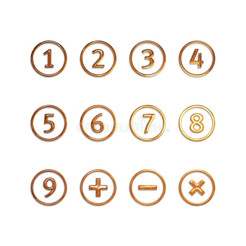 Numbers in circles stock illustration. Illustration of five - 4804914