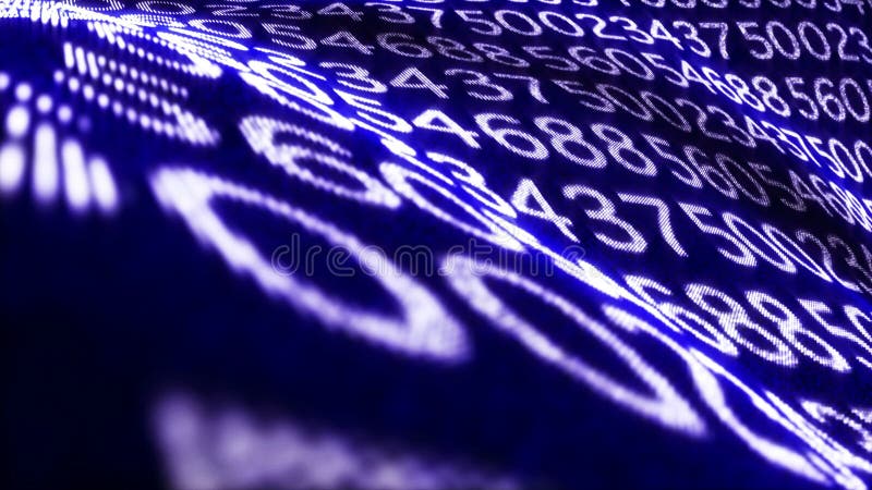 Numbers Code Transform To Digital Brain Along with Brainwave and ...