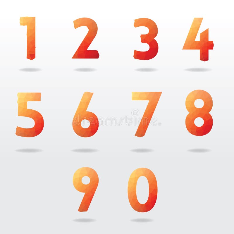 Numbers Collection. Vector Illustration Decorative Design Stock ...