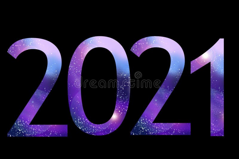 Numbers in the Color of the Galaxy on a Black Background Stock ...