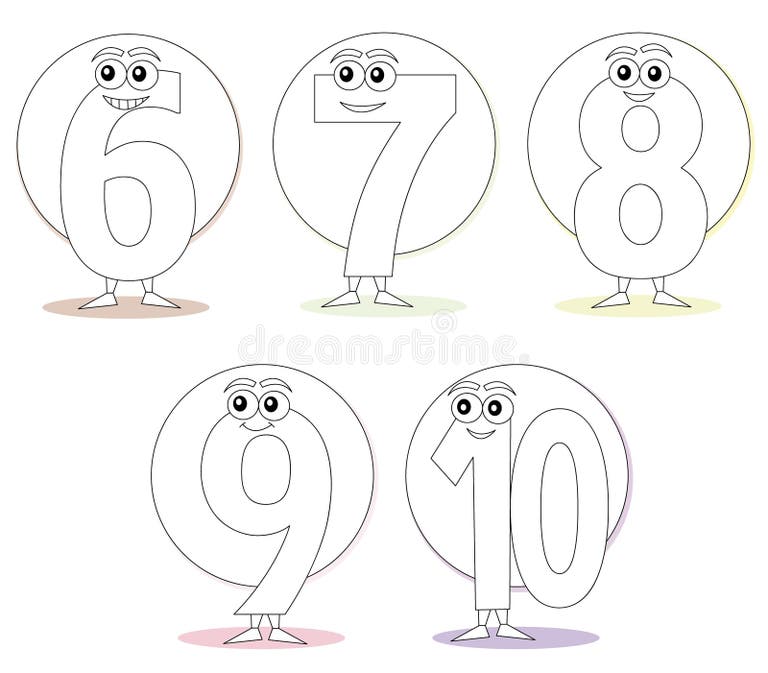 Black Cartoons Numbers White Stock Illustrations – 58 Black Cartoons ...