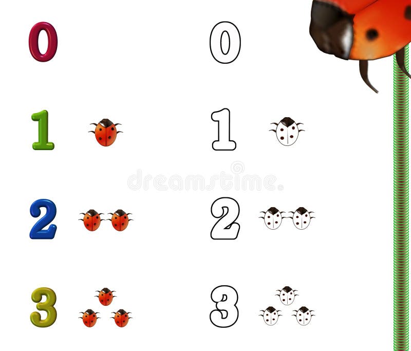 Coloring book numbers stock vector. Illustration of kids - 39008133