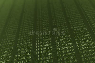 Numbers on a Computer Monitor Stock Image - Image of perspective ...