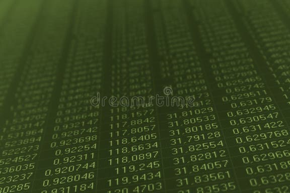 Numbers on a Computer Monitor Stock Image - Image of perspective ...