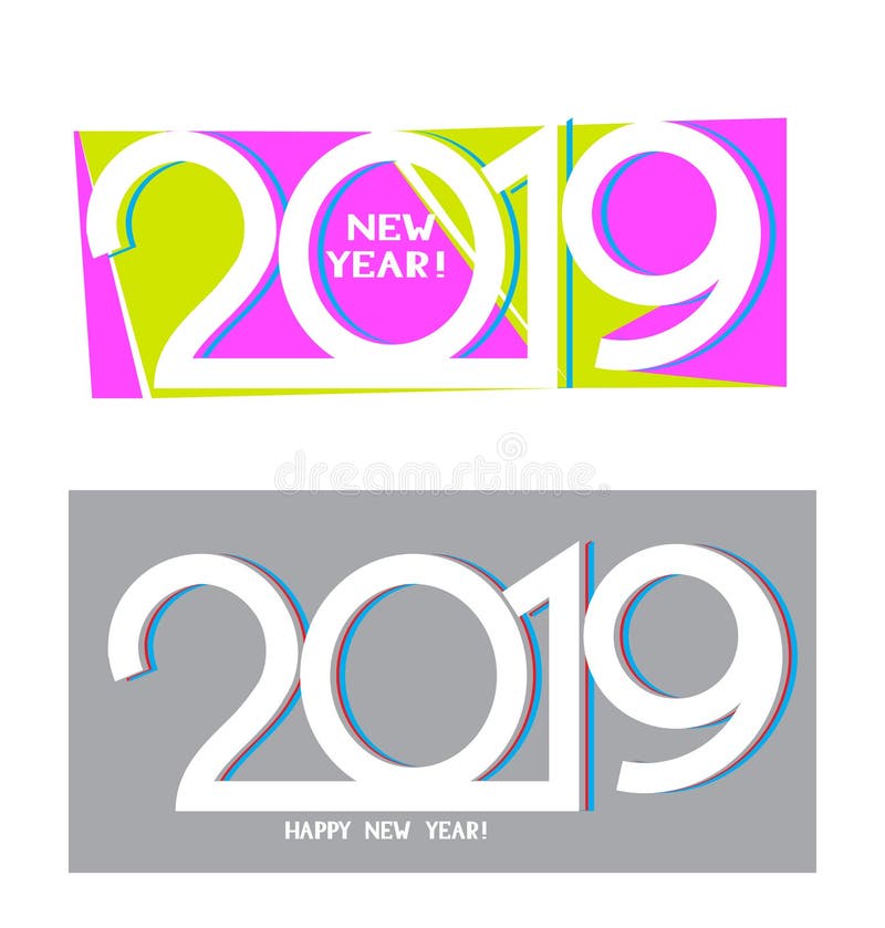 2019 Numbers. Concept. Modern Gesign Stock Vector - Illustration of ...