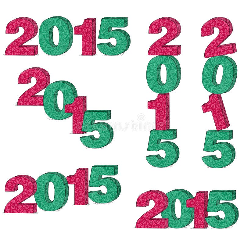 2015 numbers stock vector. Illustration of celebrations - 45949666