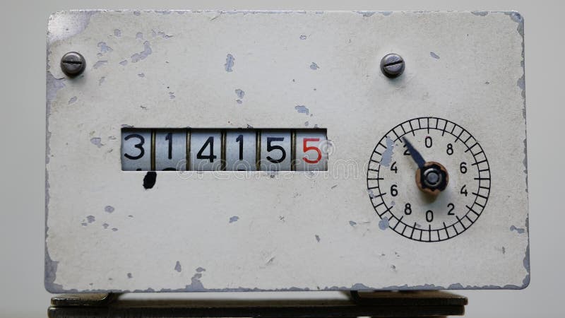 The Numbers on the Counter Increase and Stop at 3.14159 Stock Video ...