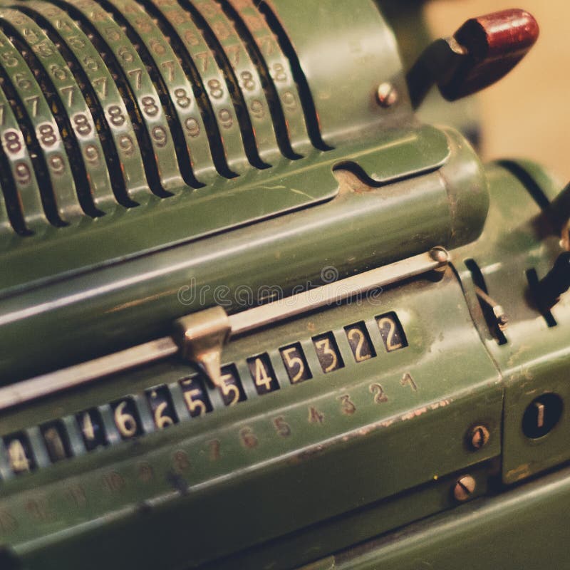 Numbers on Counter / Old Machinery Macro / Vintage Technology Stock ...