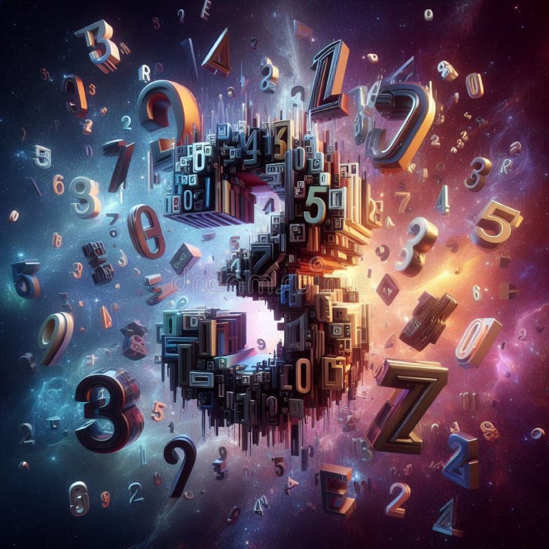 Numbers in 3d Colorful Version Stock Illustration - Illustration of ...