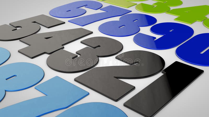 Numbers 3d Different Colors Stock Illustrations – 253 Numbers 3d ...
