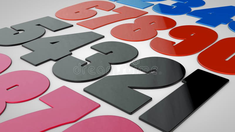 Numbers 3d Different Colors Stock Illustrations – 253 Numbers 3d ...