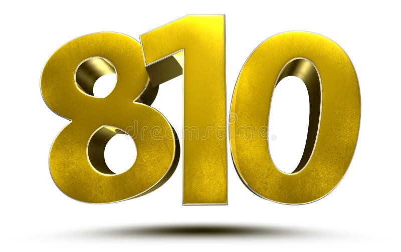 810 numbers. stock illustration. Illustration of golden - 206563984