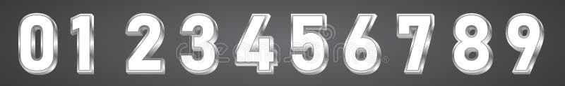 Numbers 3D Letters 3D Numbers Number Fonts Gradation Strength Steel ...