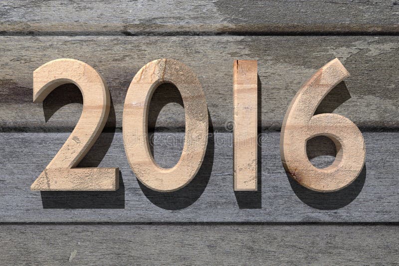 2016 numbers stock illustration. Illustration of wood - 60757369