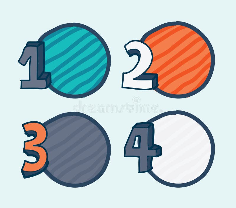 Numbers design stock vector. Illustration of drawn, abstract - 36149259