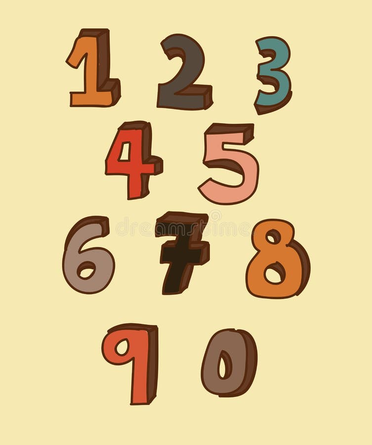 Numbers design stock vector. Illustration of labels, pink - 36149246