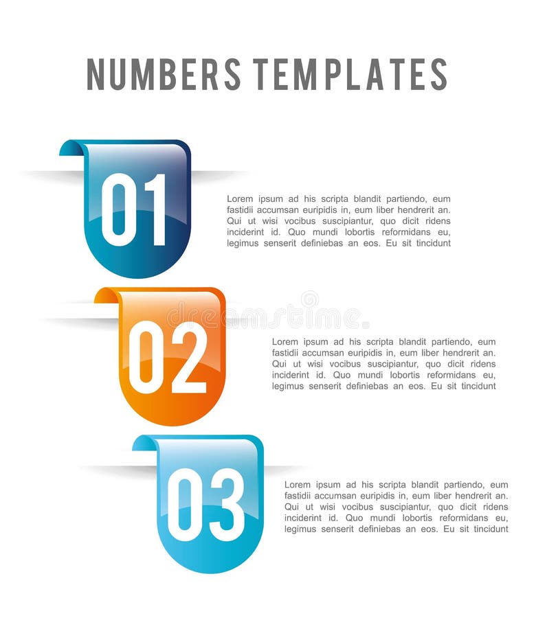 Numbers templates stock vector. Illustration of banner - 28000685