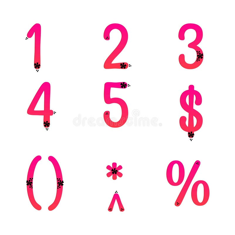 Celebration Numbers. 123 Numbers. Type Digits 1 2 3 4 5. Floral ...