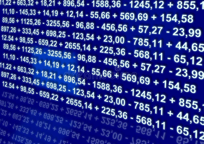 Numbers on the display stock illustration. Illustration of countdown ...