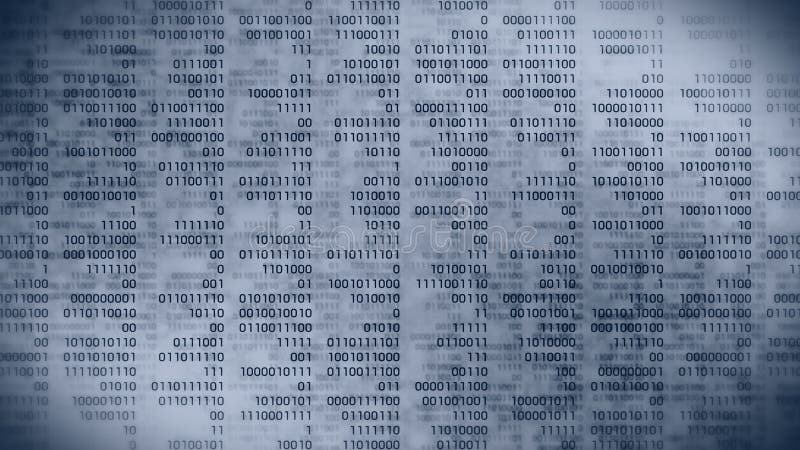 Binary Code Dark Blue Background. Web Online Streaming with Digital ...