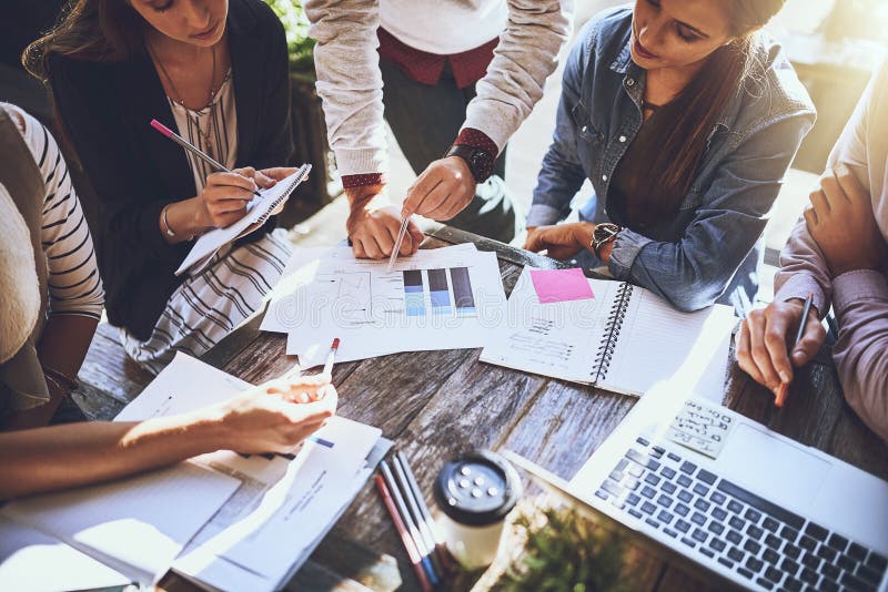 The Numbers Do the Talking. a Group of Colleagues Having Discussing ...