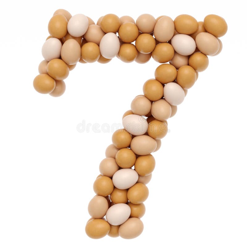 Numbers from eggs stock image. Image of object, font - 142920693