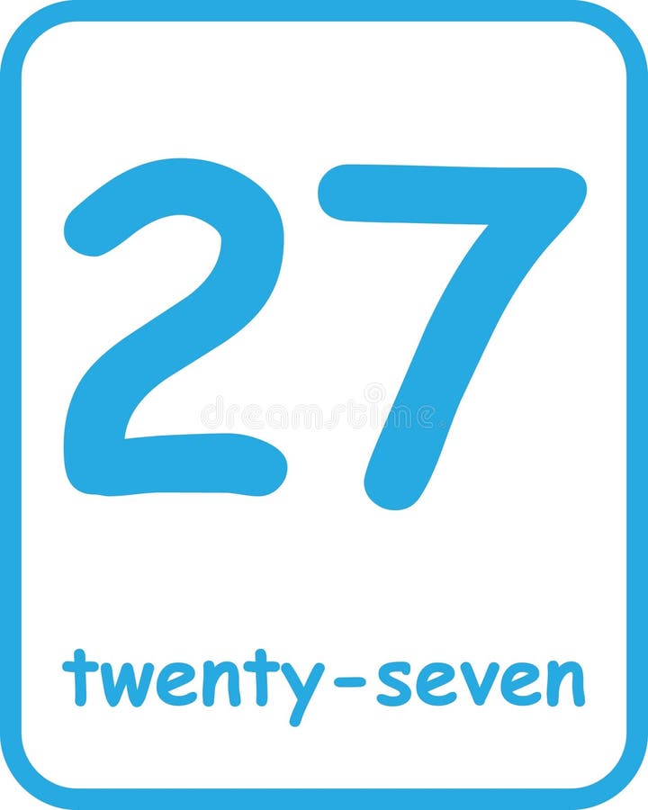 27 Flashcard Numbers for Kids Stock Illustration - Illustration of math ...