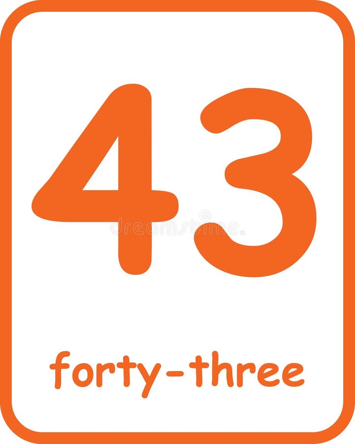 43 Flashcard Numbers for Kids Stock Illustration - Illustration of ...