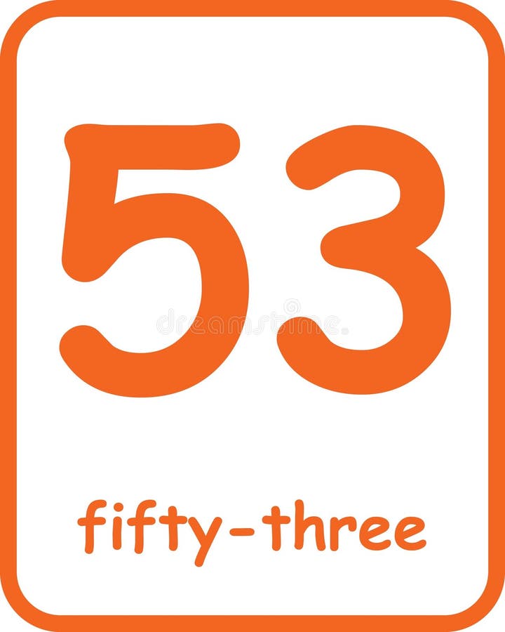 53 Flashcard Numbers for Kids Stock Illustration - Illustration of kids ...