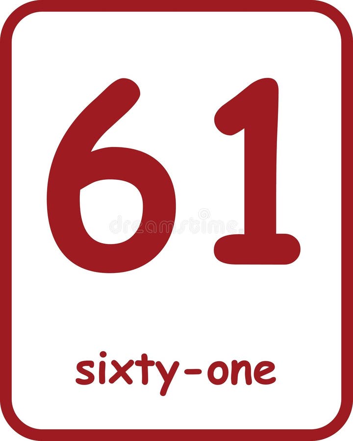61 Flashcard Numbers for Kids Stock Illustration - Illustration of ...