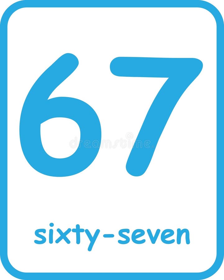 67 Flashcard Numbers for Kids Stock Illustration - Illustration of ...