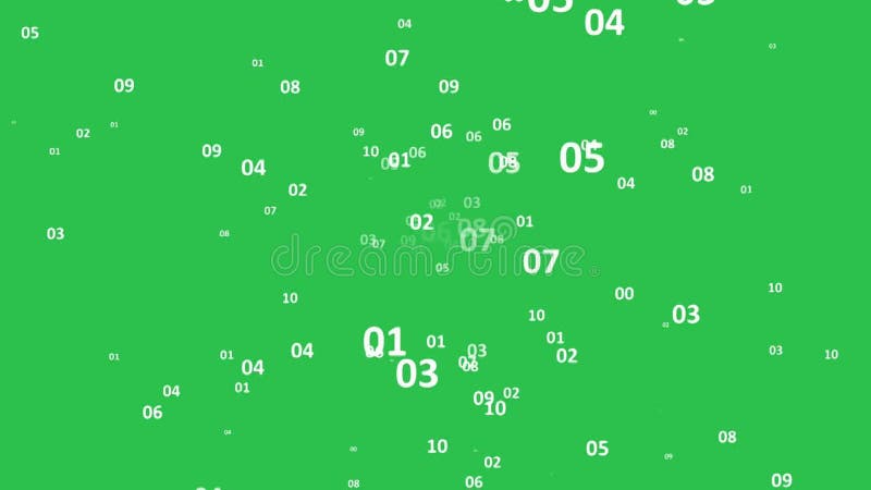 Numbers Extraction on Green Screen Motion Graphic Effect. Stock Footage ...