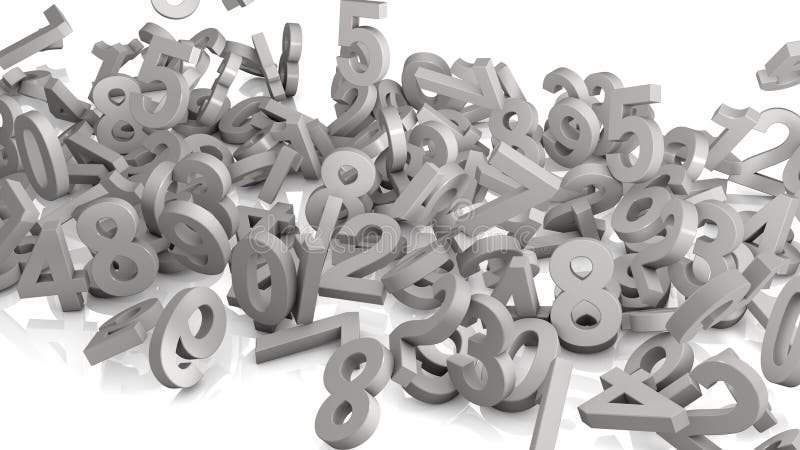 Numbers falling stock illustration. Illustration of information - 42791074