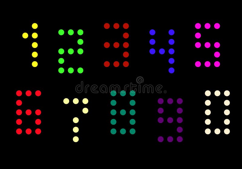 The Sun with the Figures 1, 2, 3, 4, 5, 6, 7, 8, 9, 0. Vector Stock ...