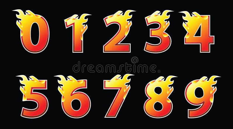 Set of Numbers on mosaic stock vector. Illustration of four - 43282118