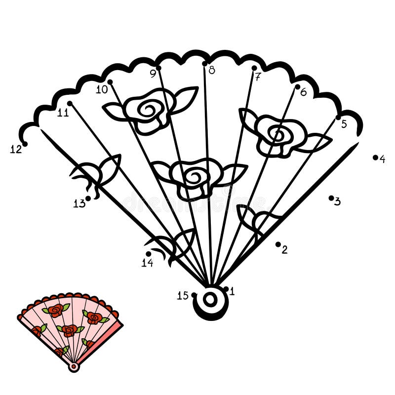 Numbers Game for Children, Fan Stock Vector - Illustration of elegance ...