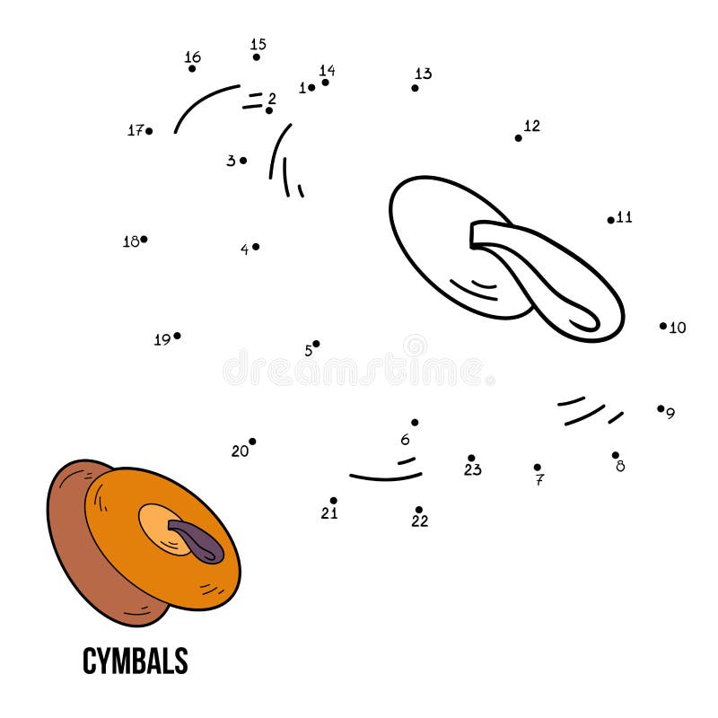Numbers Game for Children: Musical Instruments (cymbals) Stock Vector ...