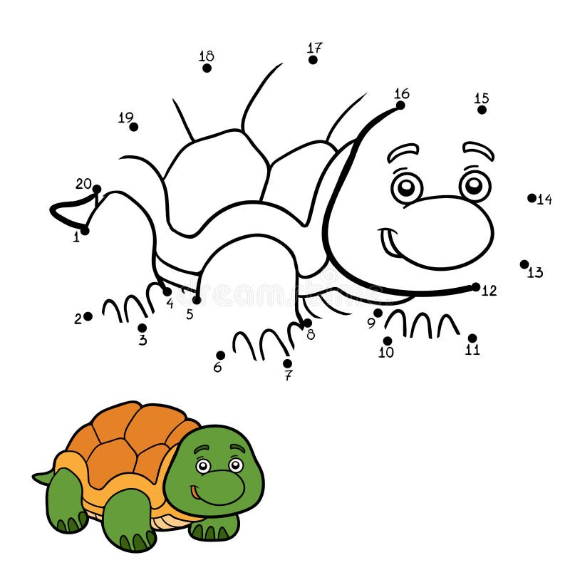 Numbers Game for Children (turtle) Stock Vector - Illustration of ...