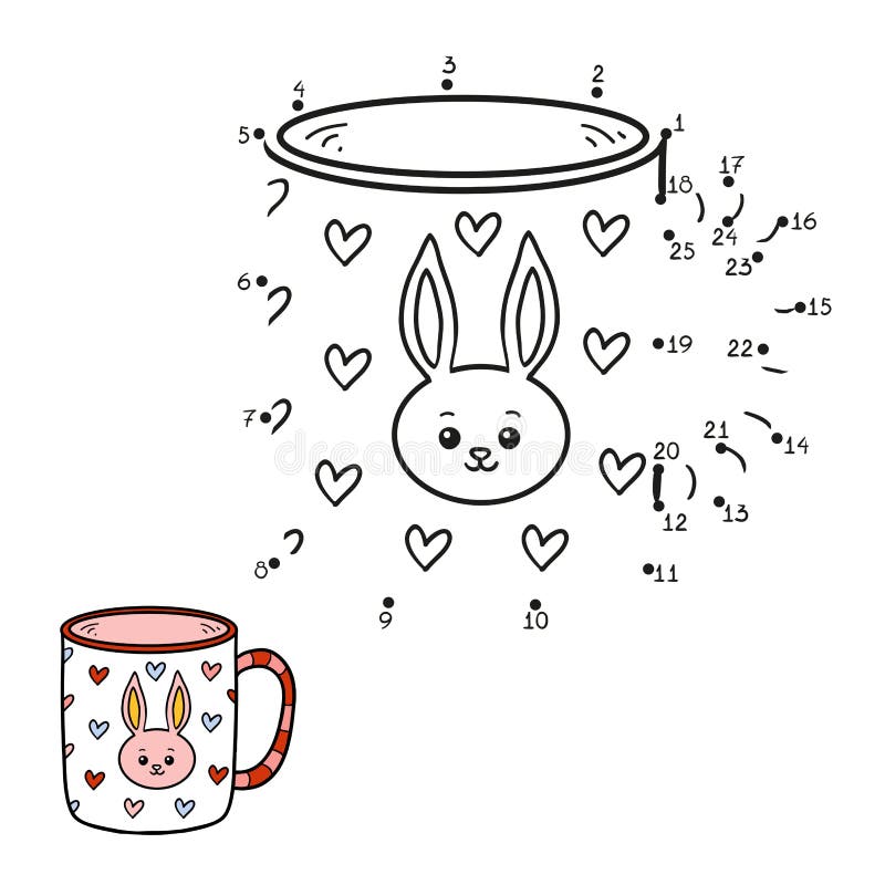 Numbers Game, Dot To Dot, Cup Stock Vector - Illustration of coffee ...