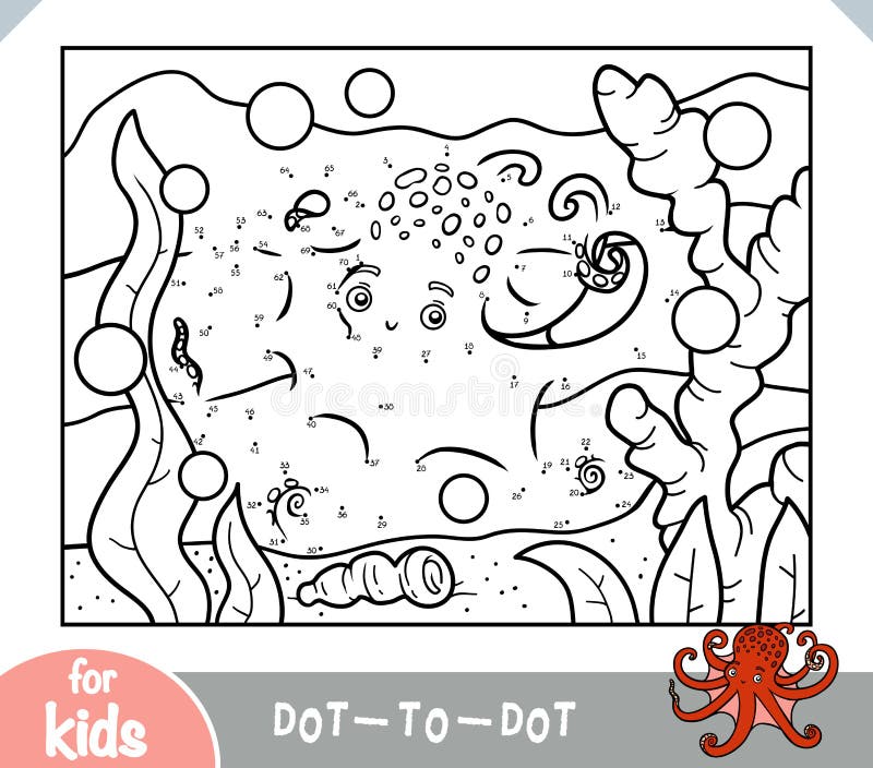 Numbers Game, Education Game for Children, Octopus in the Sea Stock ...