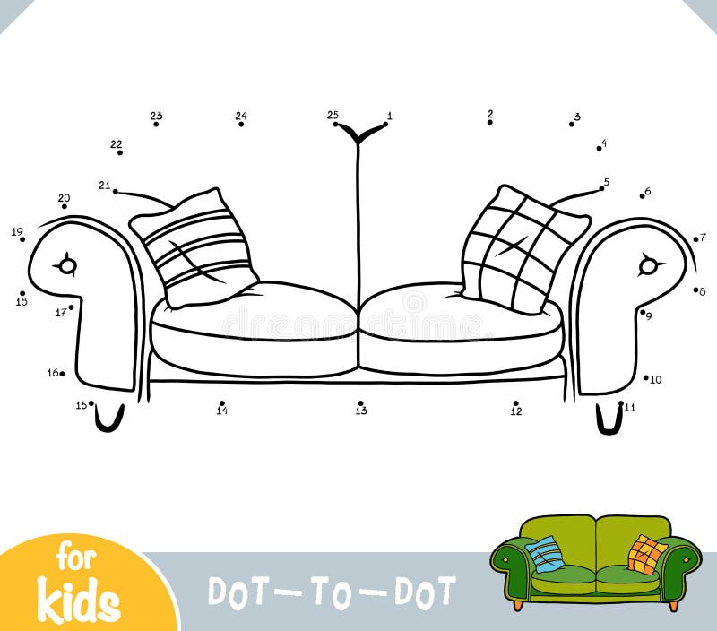 Numbers Game, Education Game for Children, Sofa Stock Vector ...