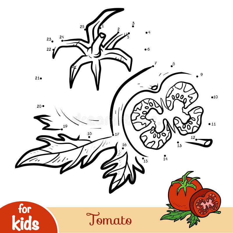 Numbers Game, Education Game for Children, Tomato Stock Vector ...