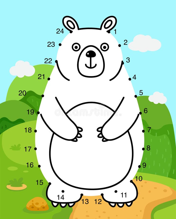 Numbers Game Education Game and Coloring Book for Children Stock Vector ...